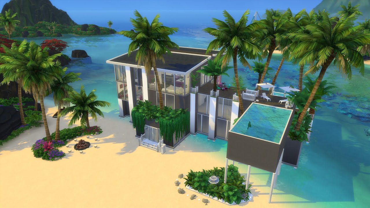 Sims 4 Speed Build | Modern Family Beach House | PART 2 | ♡ eversun ...