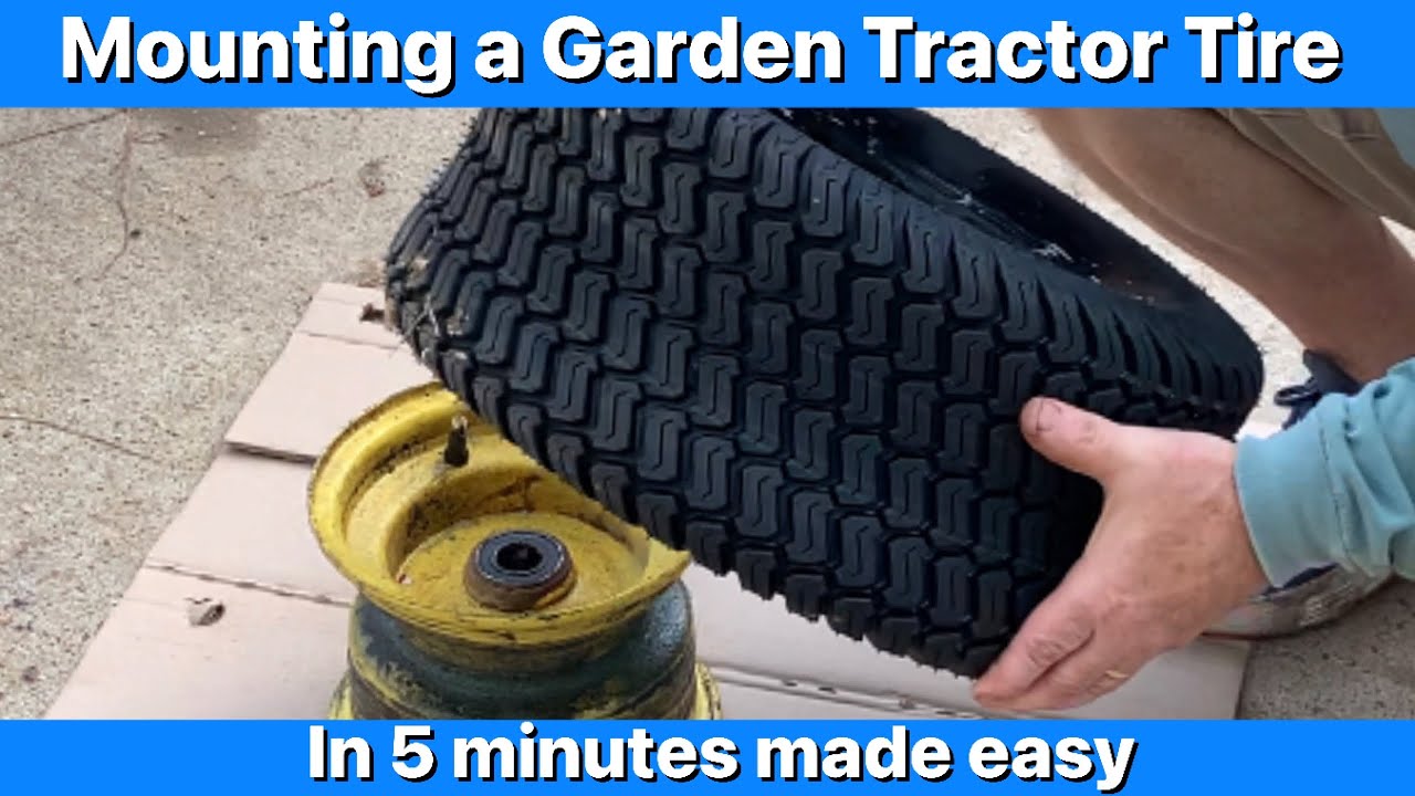 How To Mount A Lawn Tractor Tire On A Rim By Hand Garden Tractor