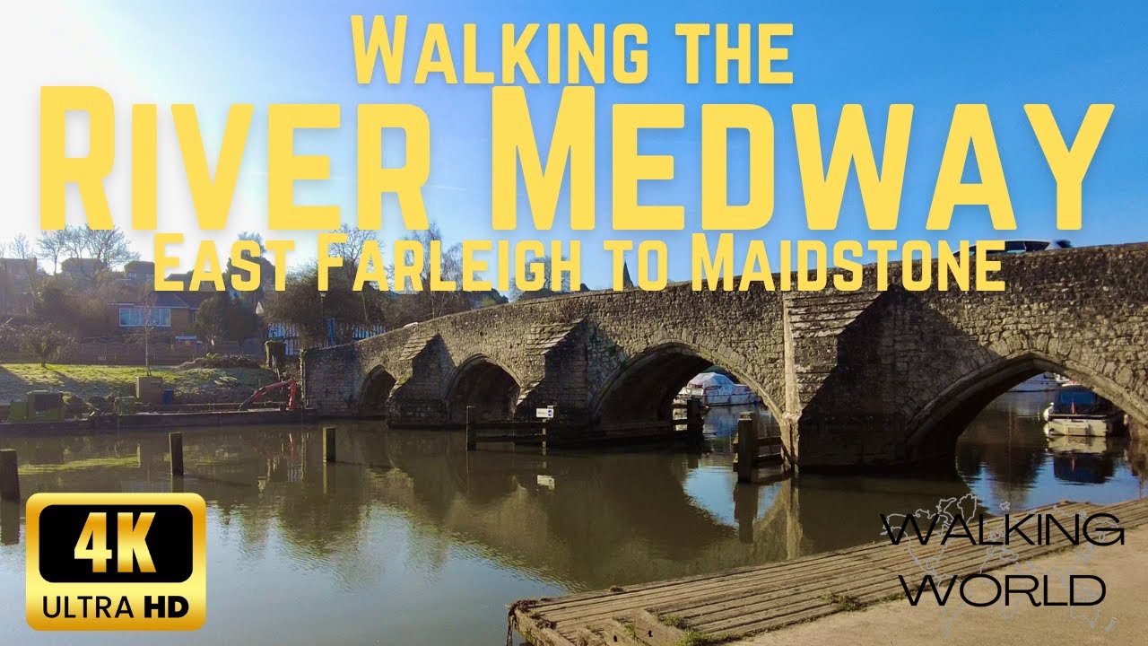 🌿 Relaxing Walk Along the River Medway | East Farleigh to Maidstone [4K ...