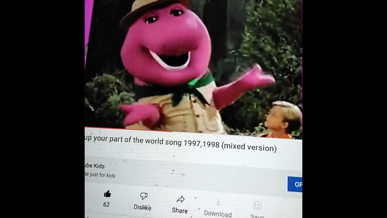barney byg friends pick up your part of the world 🌎 song 1997 '1998 ...