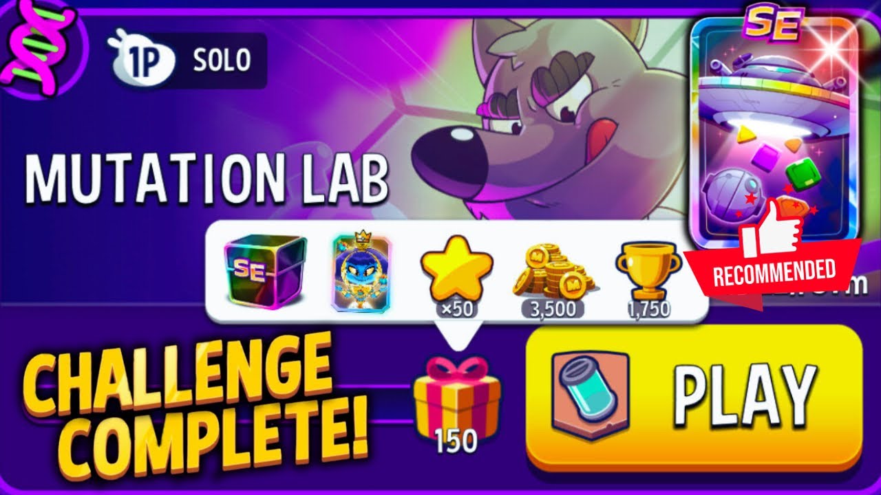 Solo Challenge Mutation Lab 150 DNA 2900 points | Match Masters - YouTube