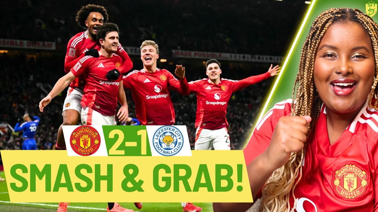 SMASH & GRAB WIN! MAN UTD 2-1 LEICESTER | LIVE MATCH REACTION | FA CUP ...