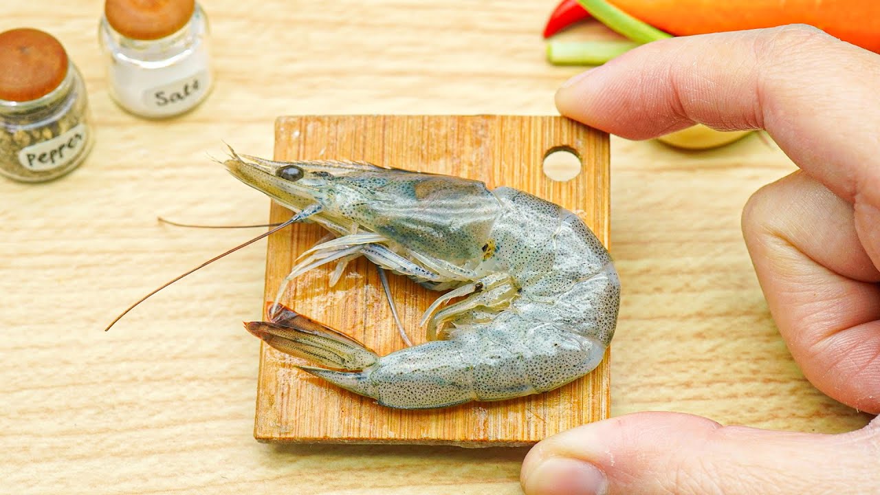 Yummy Miniature Shrimp Pancake Recipe | Tiny Cooking Official - YouTube