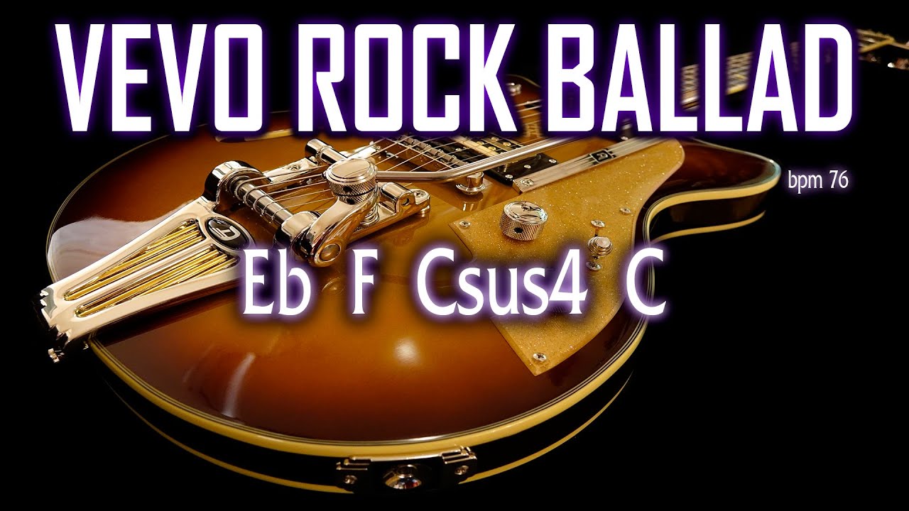 VEVO Rock Ballad Backing Track in Cm/C - YouTube