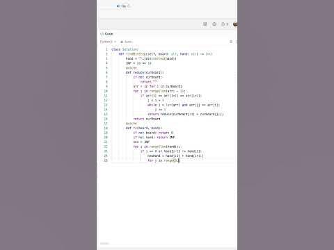 Leetcode #488: Zuma Game #python #leetcode #coding #programming #leetcodeing #leetcodechallenge ...