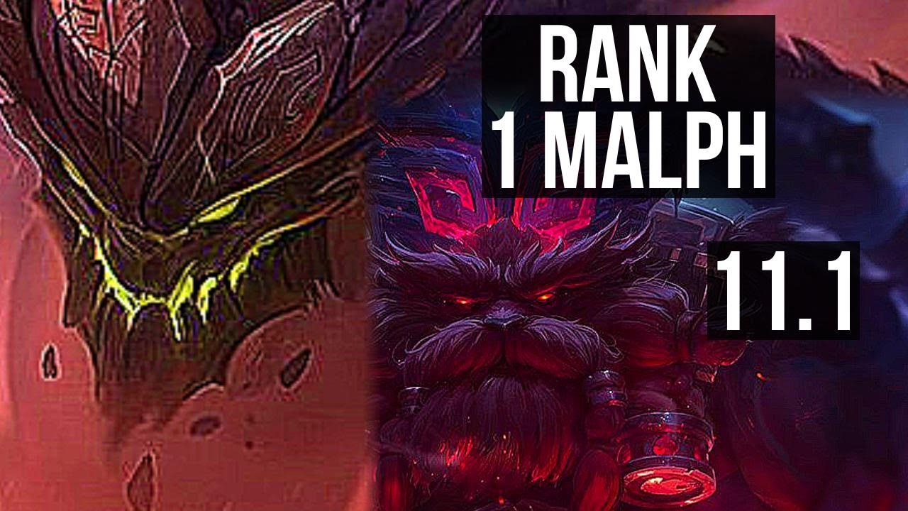 MALPHITE vs ORNN (TOP) | Rank 1 Malph, Rank 3, 71% winrate, 2/1/9 | EUW ...