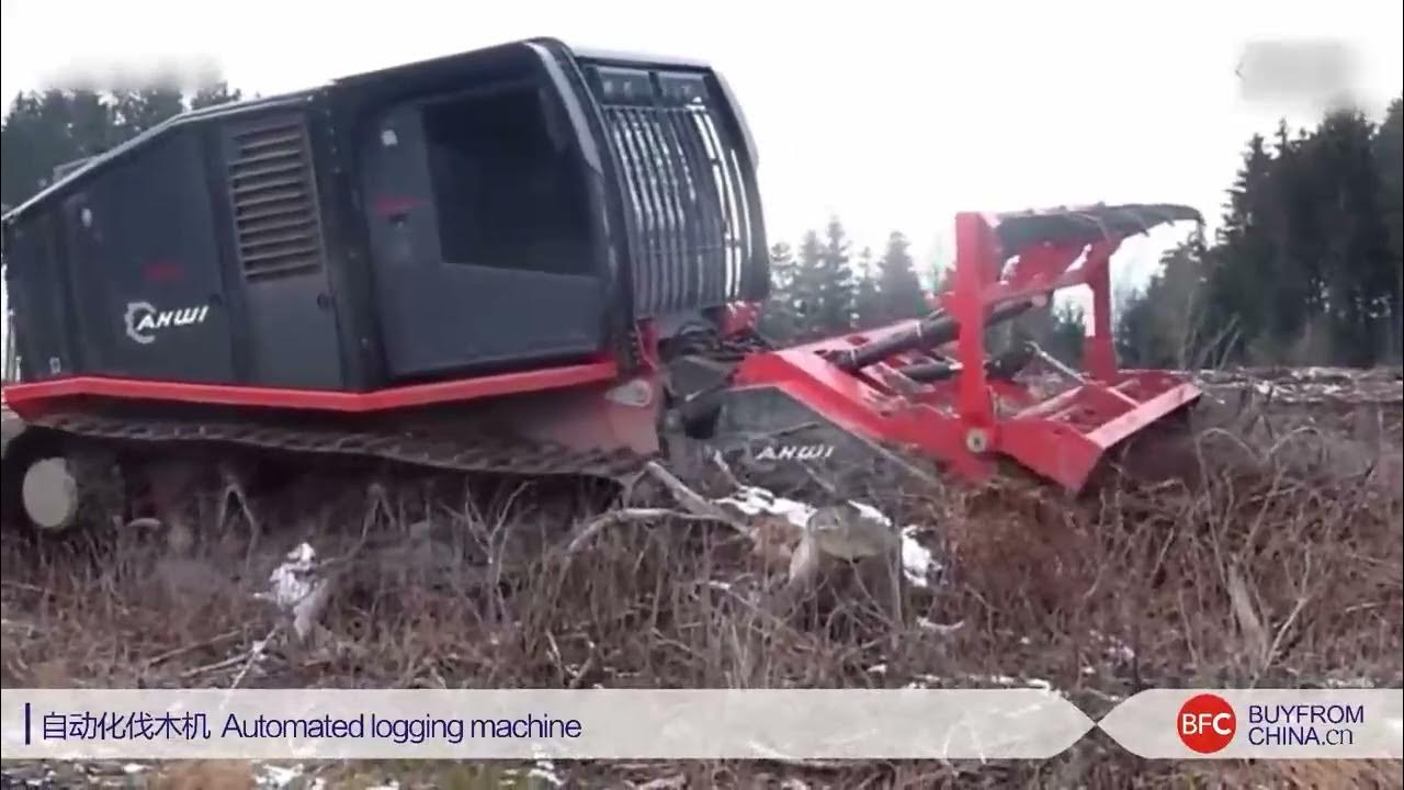 Automated logging machine - YouTube