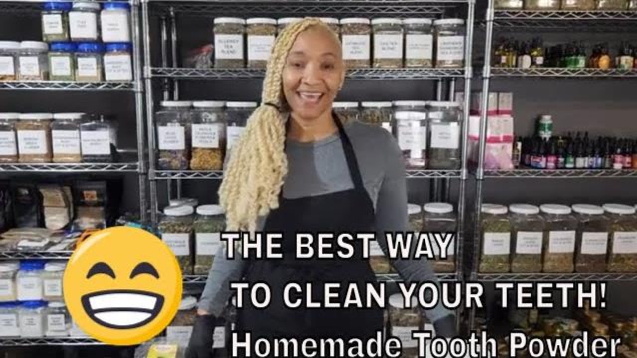 THE BEST WAY TO CLEAN YOUR TEETH | HOMEMADE TOOTH POWDER | Whiten Your ...