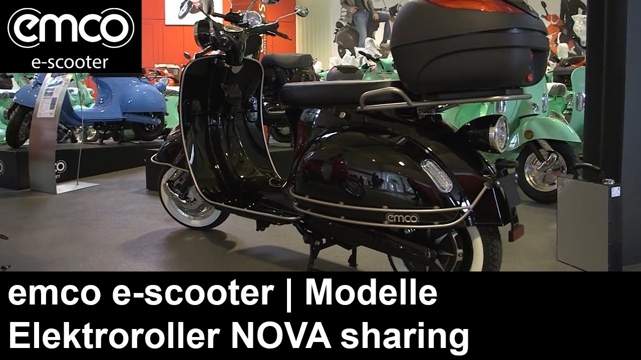 Retro Elektroroller NOVA R 3000 Sharing - bis 130 km Reichweite | emco-e-scooter.com - YouTube