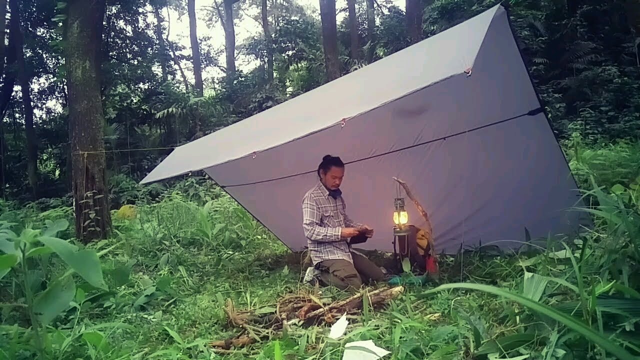 SOLO WILD CAMPING TRIP - FLYSHEET SHELTER - ASMR - YouTube