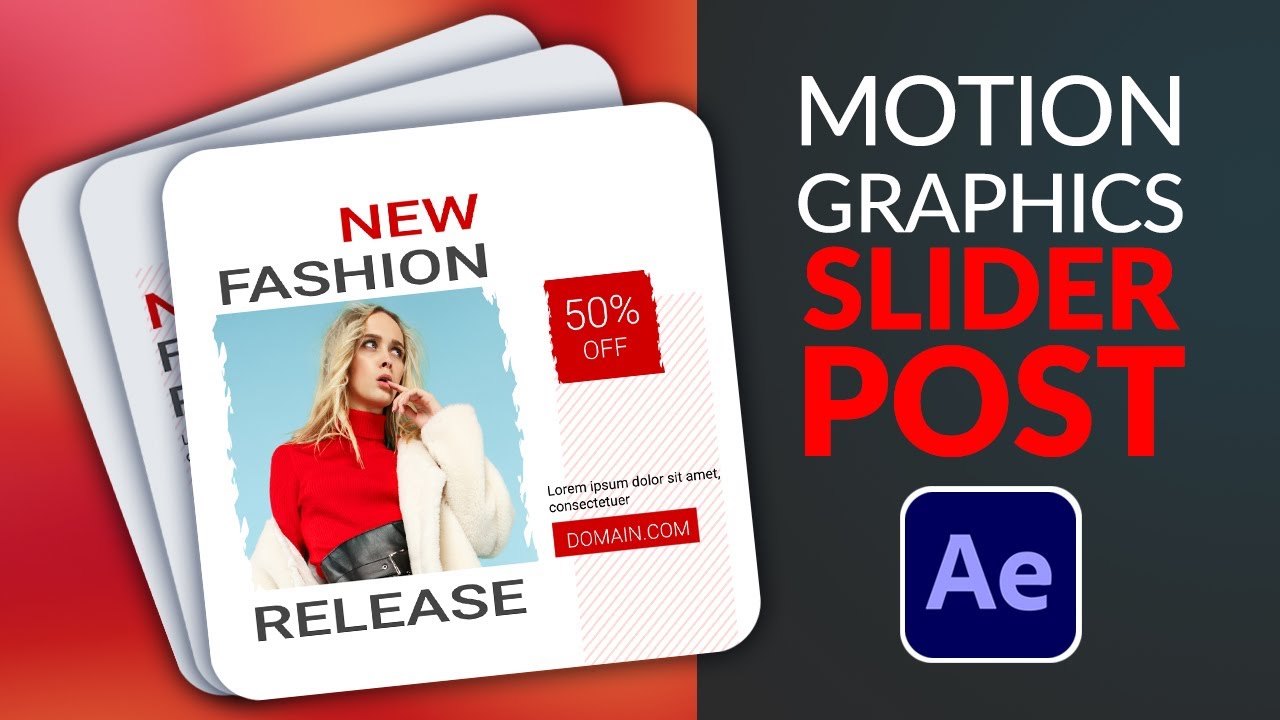 MOTION GRAPHICS SLIDER POST | Adobe After Effects - YouTube