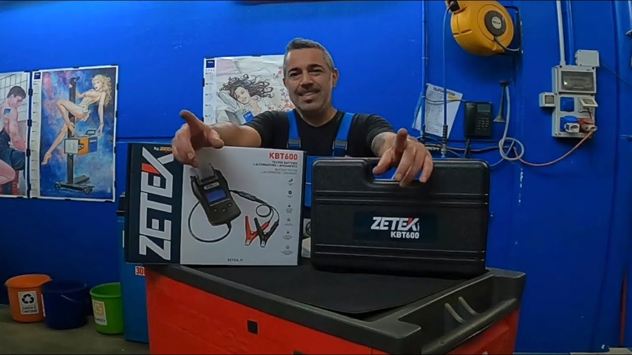 Zetek KBT600 by ZECA tester batteria alternatore + avviamento - YouTube