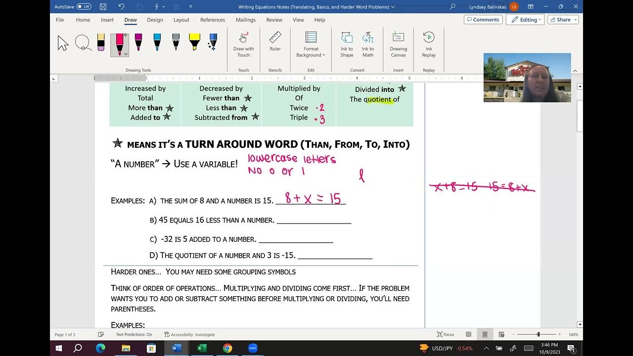 Topic 2 Video 5 Translating Sentences Into Equations YouTube topic-2-video-5-translating-sentences-into-equations-youtube