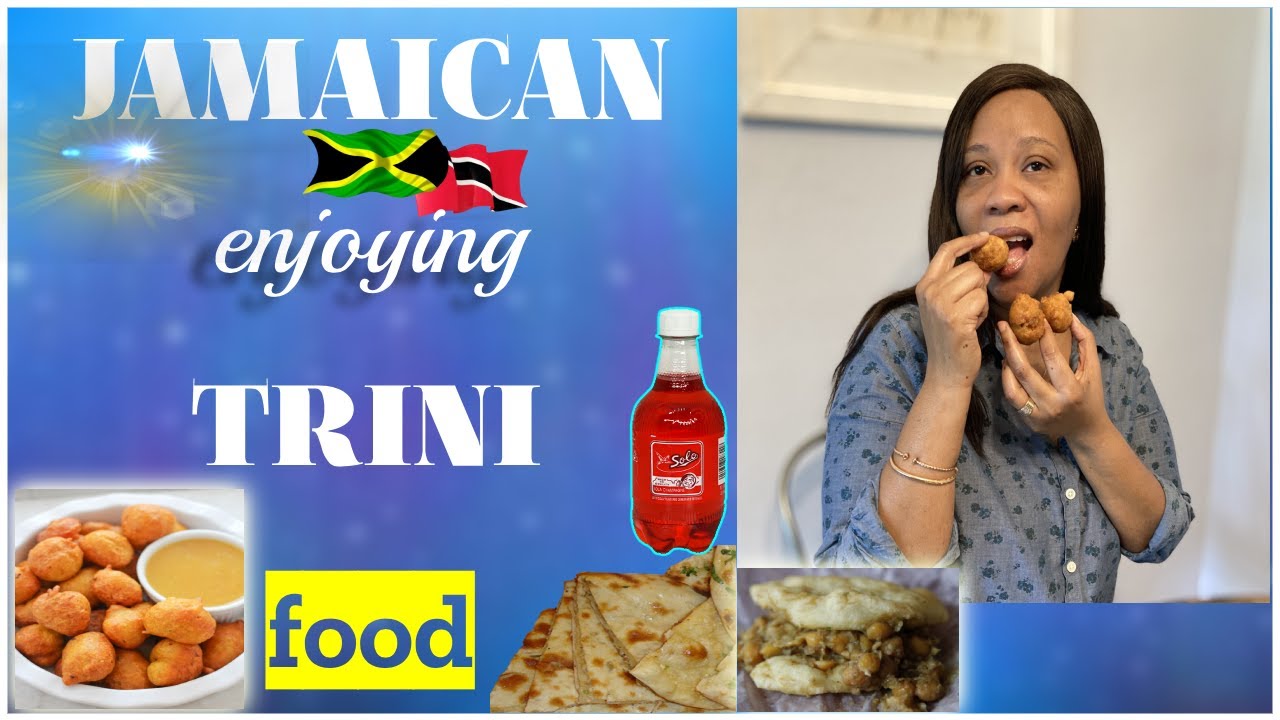 JAMAICAN ENJOYING TRINI FOOD - YouTube