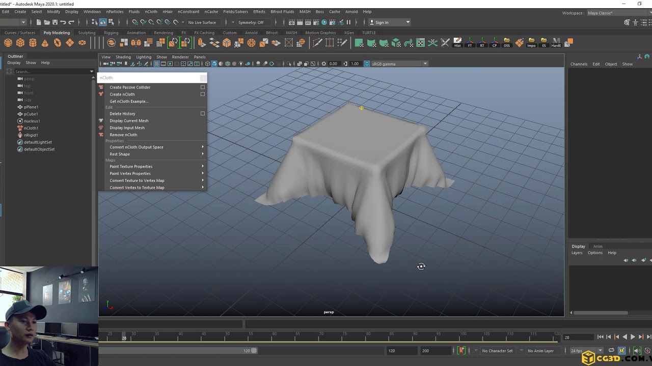 [CG3D] Hướng dẫn làm chất liệu vải đơn giản trong Maya - YouTube