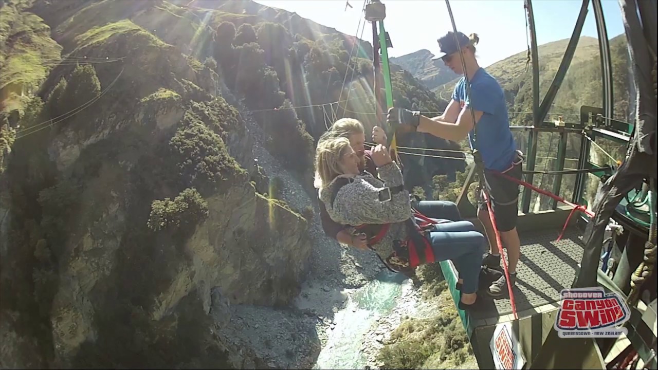 Shotover Canyon Swing, Queenstown, New Zealand - YouTube