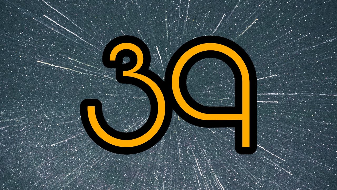 39 Second Timer ⏰ | Bright big yellow numbers and relaxing background music - YouTube