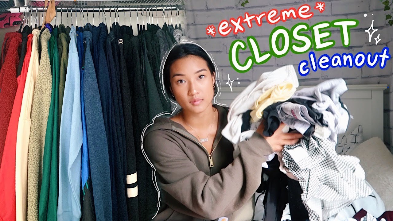 *EXTREME* CLOSET CLEANOUT (cause i'm bored and stuck at home) - YouTube