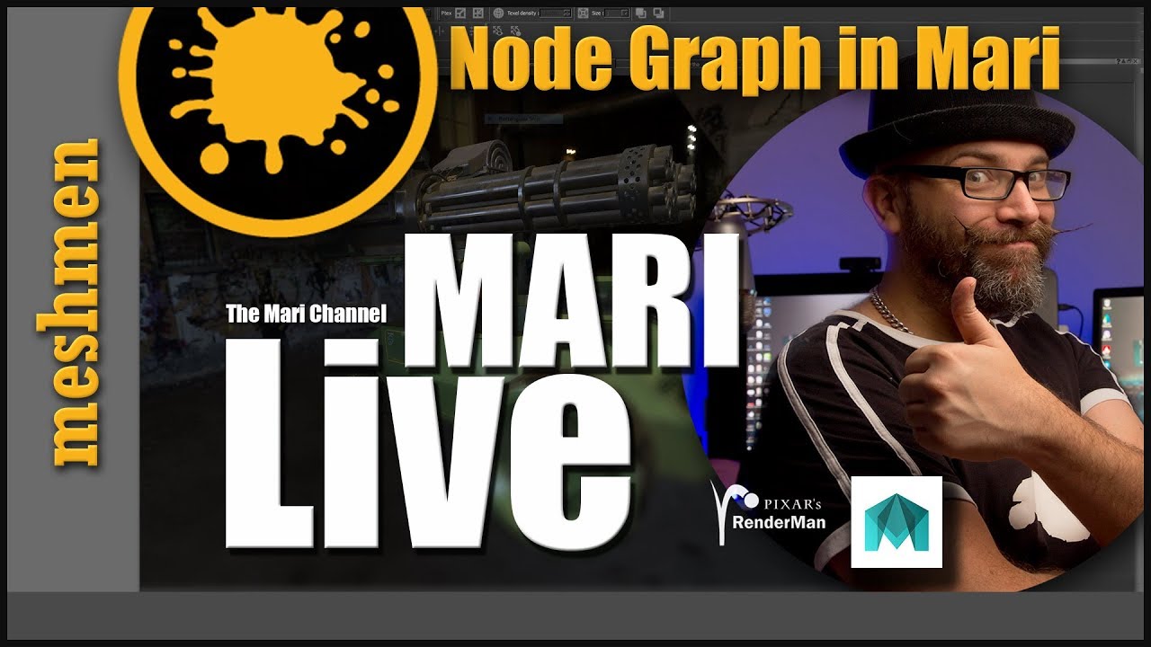 LIVE : Mari node based texturing | Bump setup ( EPISODE 7) - YouTube