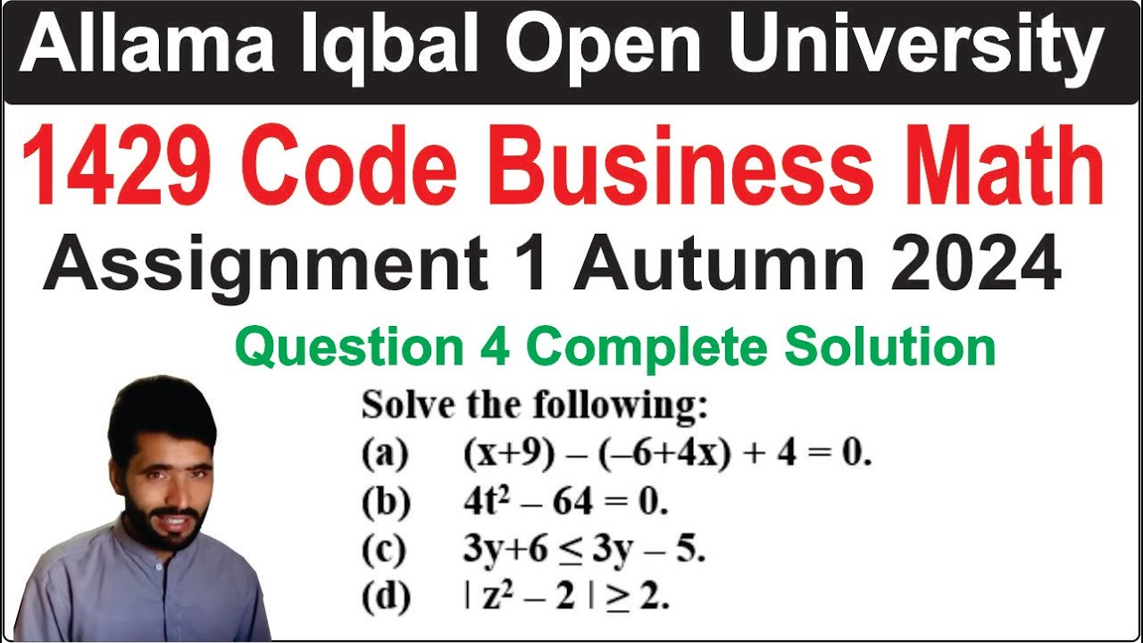 1429 Code Assignment 1 Autumn 2024 Question 4 Complete Solution| AIOU 1429 Code Business ...