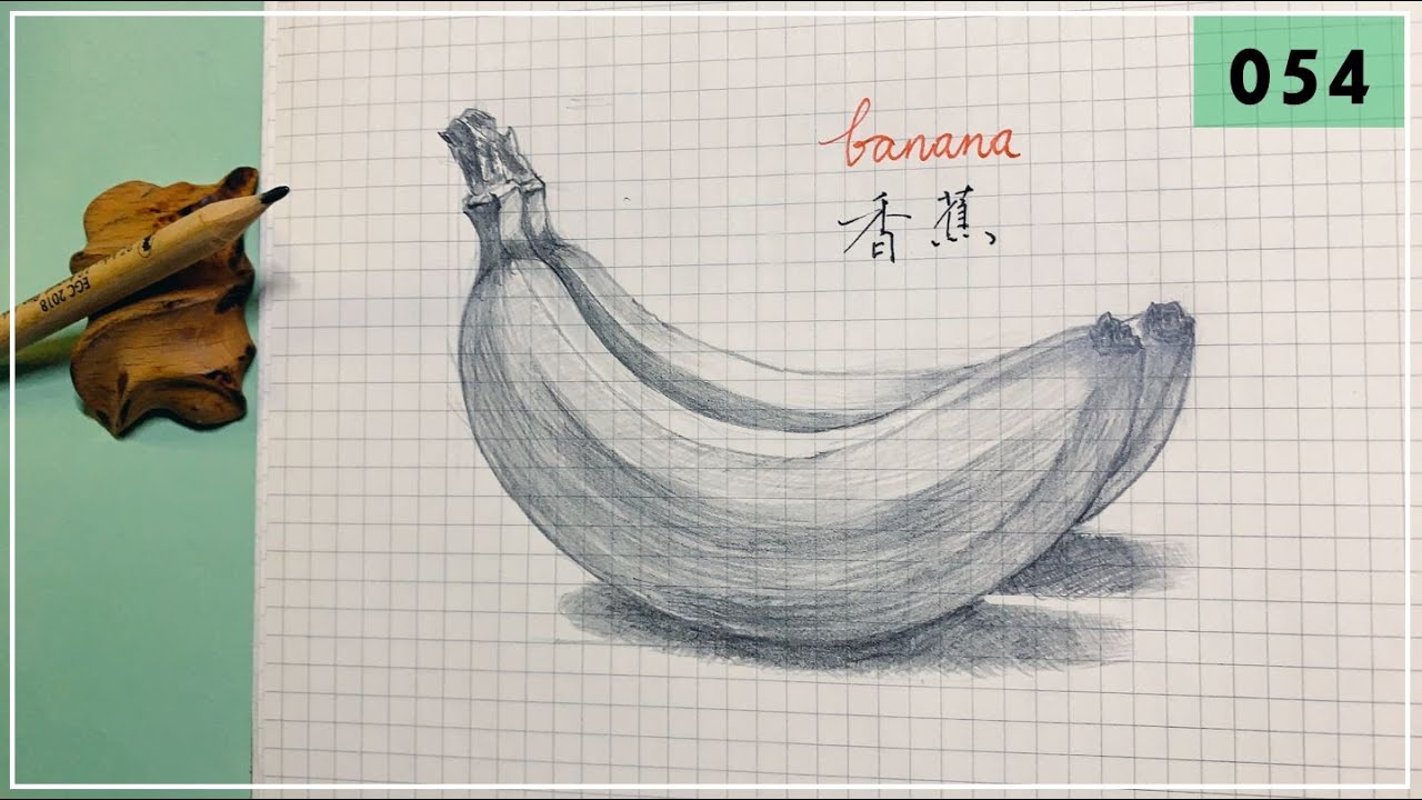 Learn to draw bananas | drawing process | sketch - YouTube