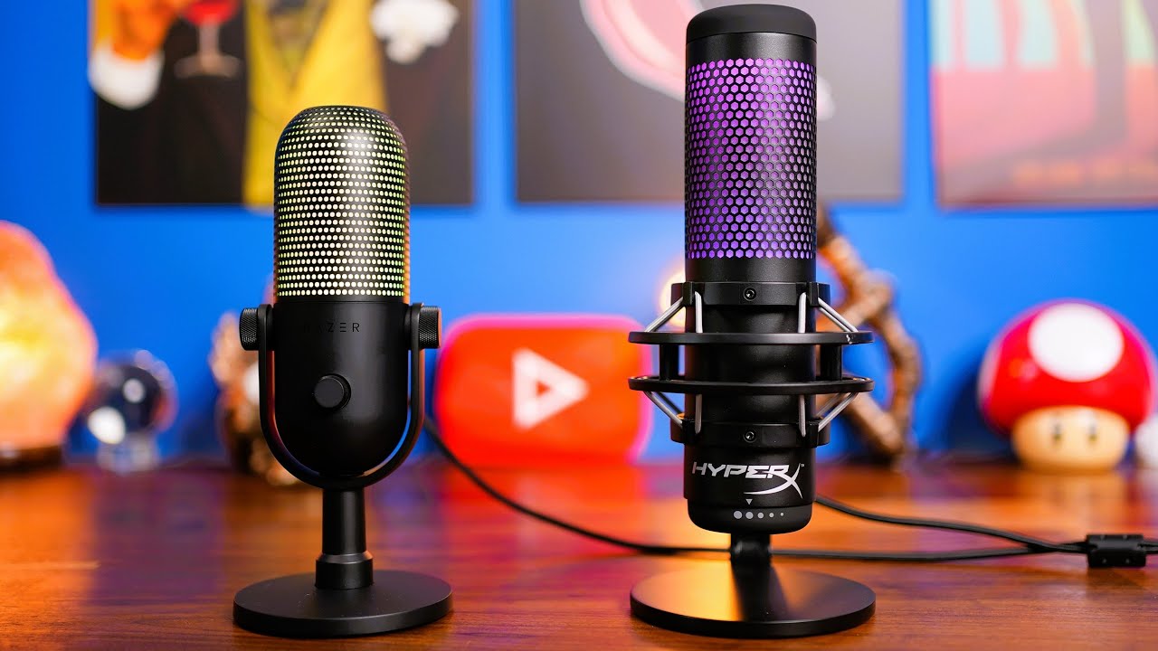 Razer Seiren V3 Chroma vs HyperX Quadcast S - YouTube