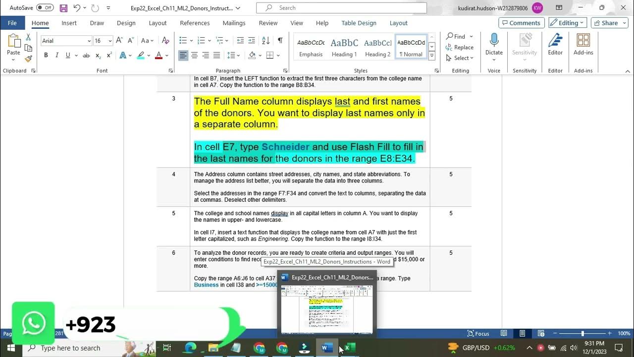 Exp22_Excel_Ch11_ML2_Donors | Exp22 Excel Ch11 ML2 Donors | Complete Solution 100% - YouTube