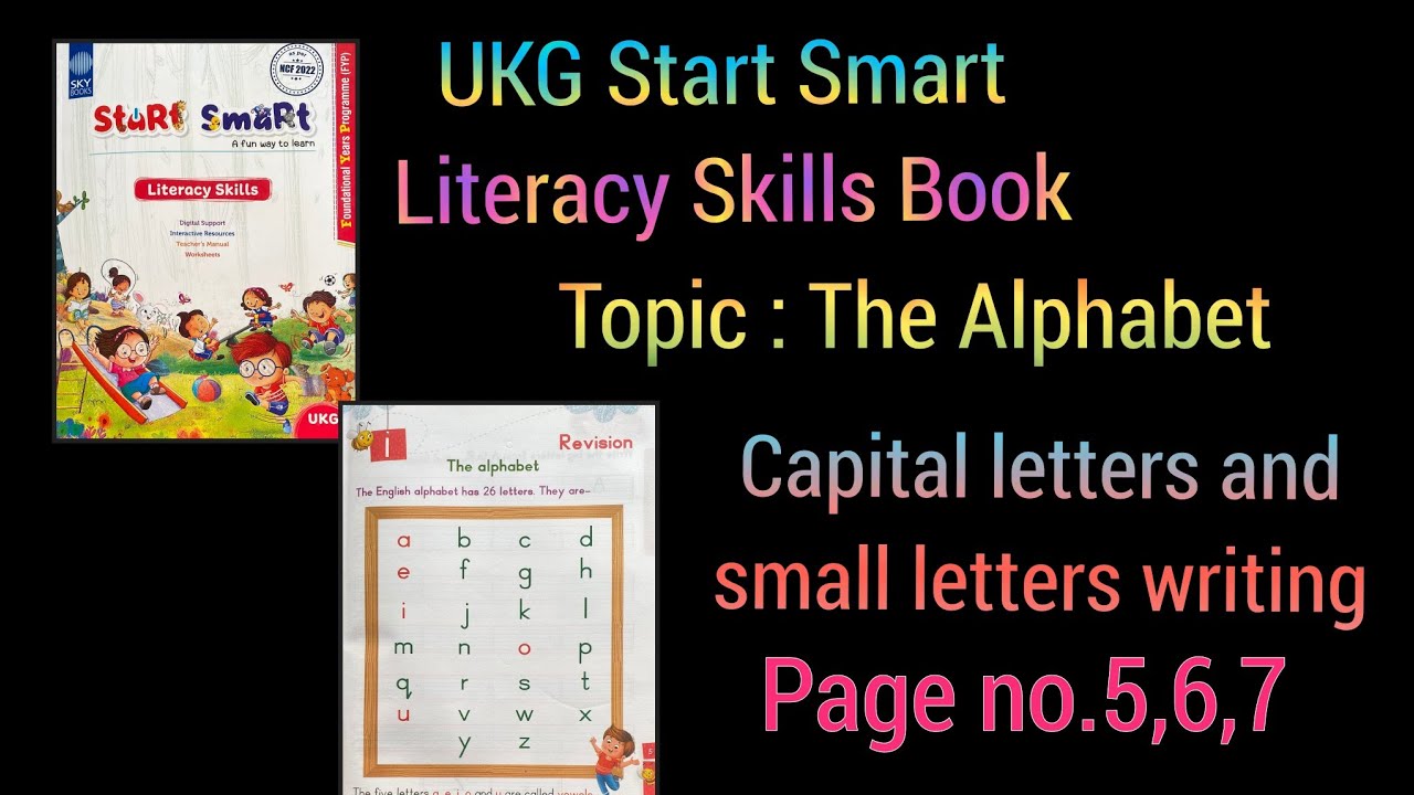 UKG Start Smart Literacy Skills Book/The Alphabet - YouTube