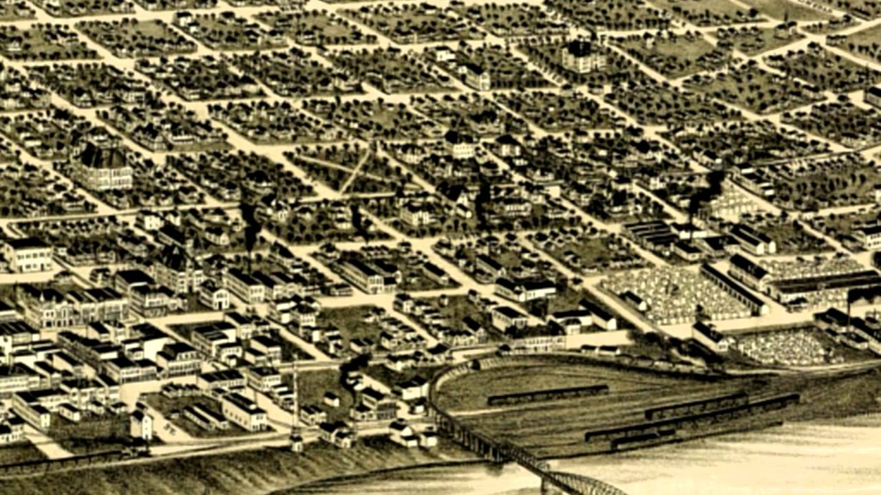 Winona Minnesota 1889 Panoramic Bird's Eye View Map 7548 - YouTube