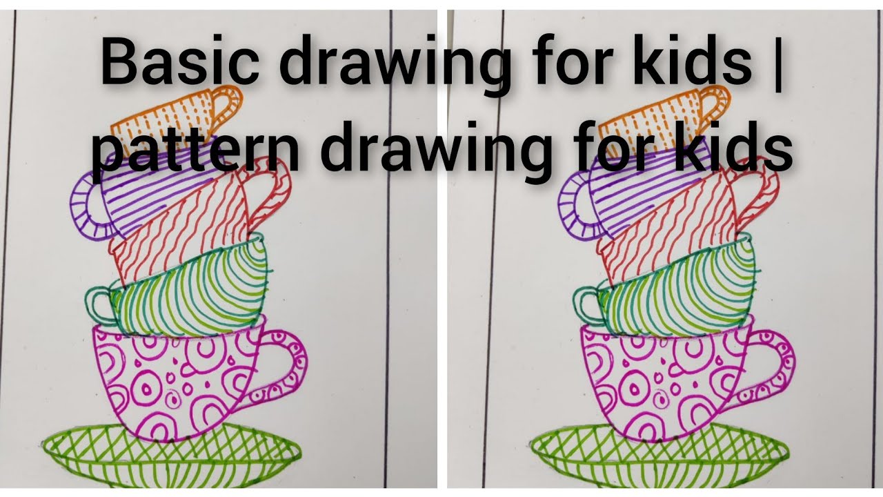 Basic drawing for kids | pattern drawing for kids | kids drawing ...