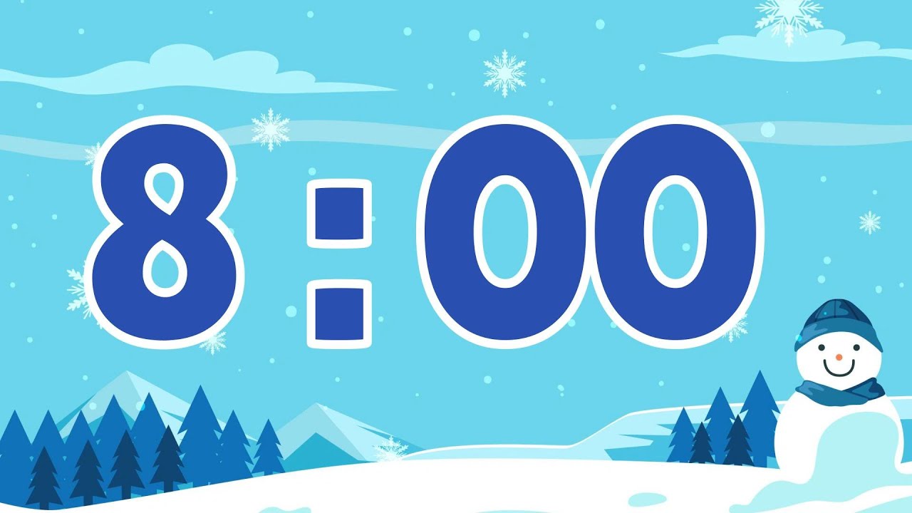8 Minute Winter Timer (Countdown Clock With Ending Music) - YouTube