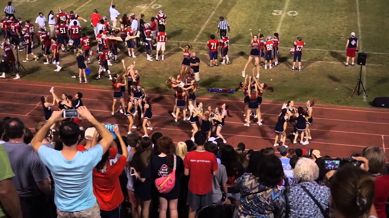 DHS Homecoming Cheerleading Routine 2014 - YouTube