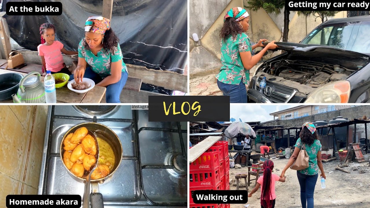 Vlog: I went to the most local bukka to eat |How to make akara - YouTube