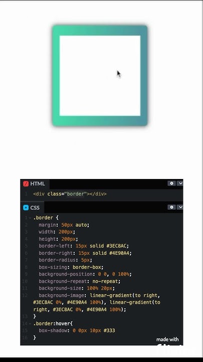 Gradient border with pure css #coding #widgetkit #css #code #javascriptcoding #html #shorts ...
