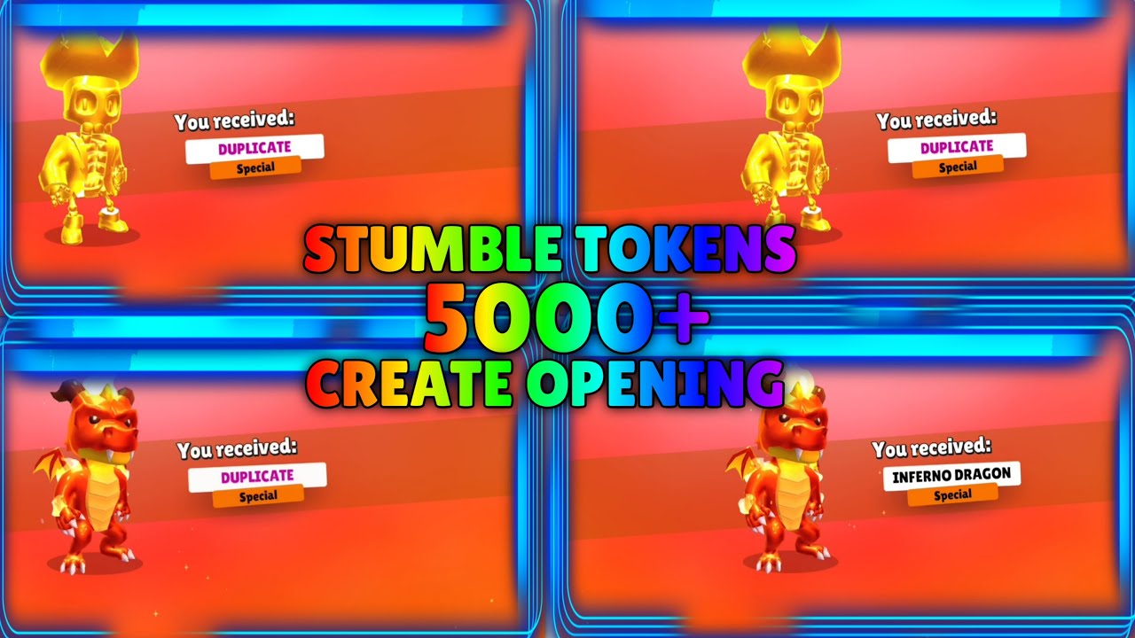 Special Skin Create Opening | 5000 Stumble Tokens Create Opening In ...