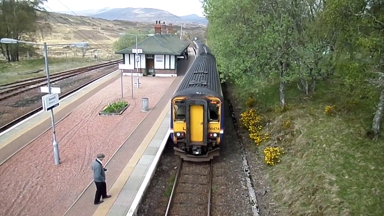 Rannoch railway station, West Highland Line, Scotland - YouTube