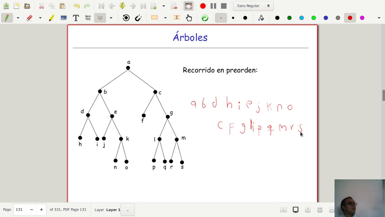 Matemáticas discretas II Clase 11 4 Recorridos en árboles - YouTube