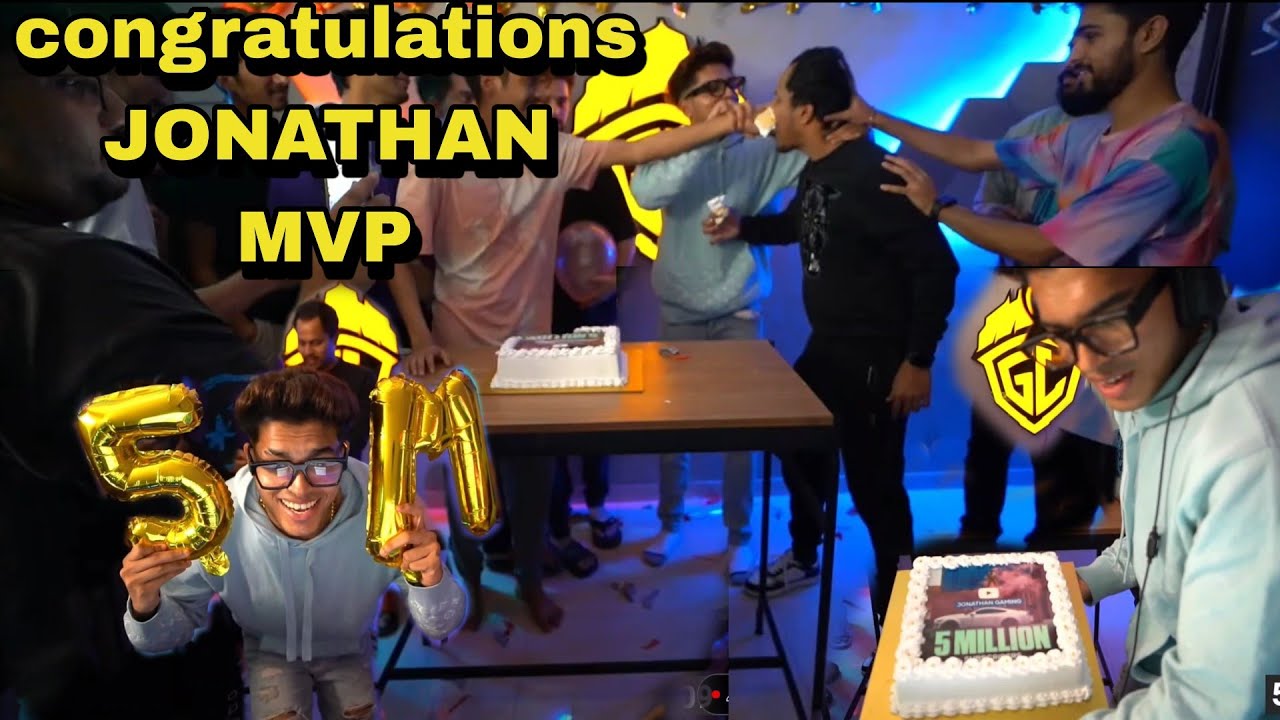 @jonathan gaming | 5 Million subs | celebration | full video ...