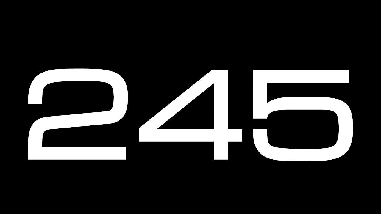 245 Second Countdown Timer / NO SOUND - YouTube