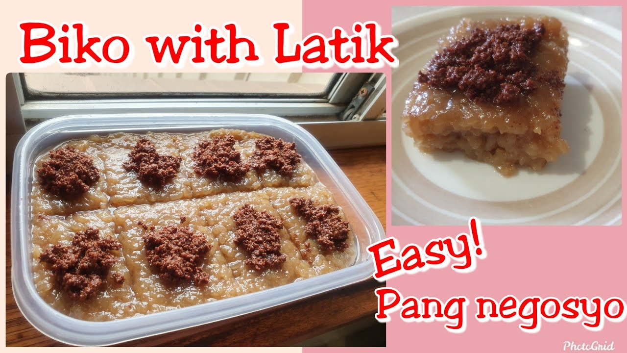 Easy biko recipe with latik | How to make biko pang negosyo - YouTube