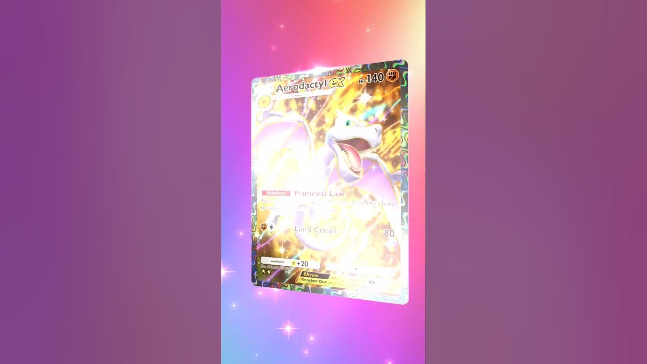 Full Art Aerodactyl EX Card From Mythical Island in Pokémon TCG Pocket Secured! - YouTube