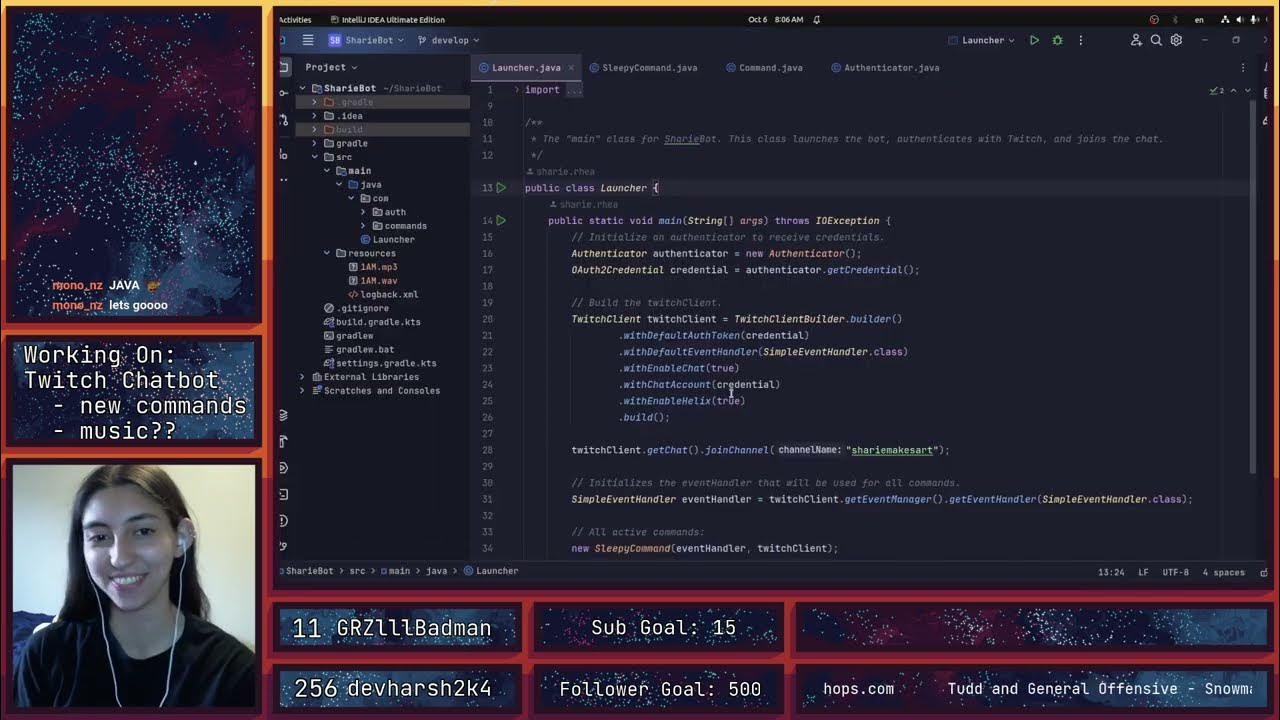 Building a Custom Twitch Chatbot with Java | VOD 10.6.23 - YouTube
