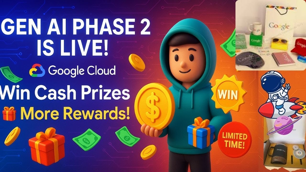 Google Gen AI Phase 2 is LIVE! 🎁 Free Google Branded Swags + Cash ...