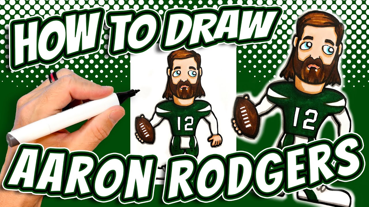 How to Draw Aaron Rodgers for Kids - New York Jets NFL Football - YouTube