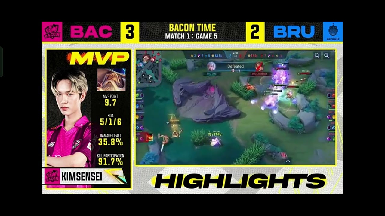 Rov 2024 BAC 3-2 BRU เบค่อนตีก็อตัวแรกดันป้อมแตกกลางบุกจบบ้าน บรร.จนได้ ...