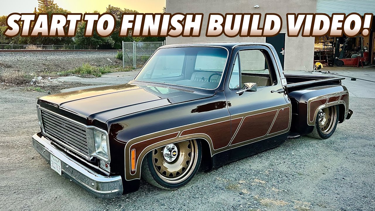 We Built a 79’ Chevy C10 Stepside! Custom Paint, Interior and Bagged ...
