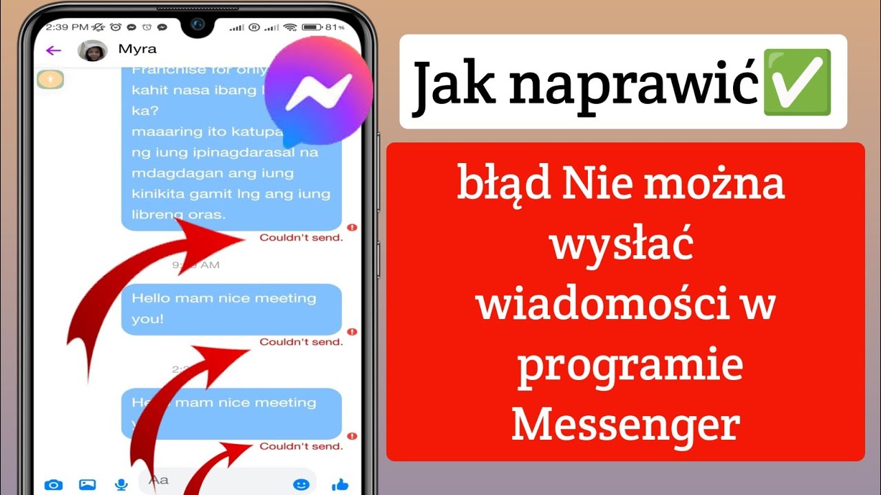 Jak naprawić błąd Nie można wysłać wiadomości w programie Messenger || - YouTube