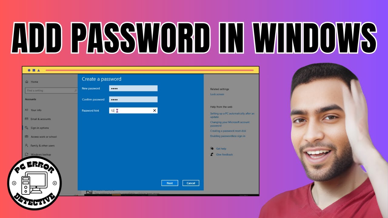 How to Add Password in Windows 10 - YouTube