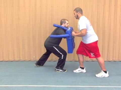 Linebacker Hand Drills - Coaching with "The Colt" Football Blocking Pad ...