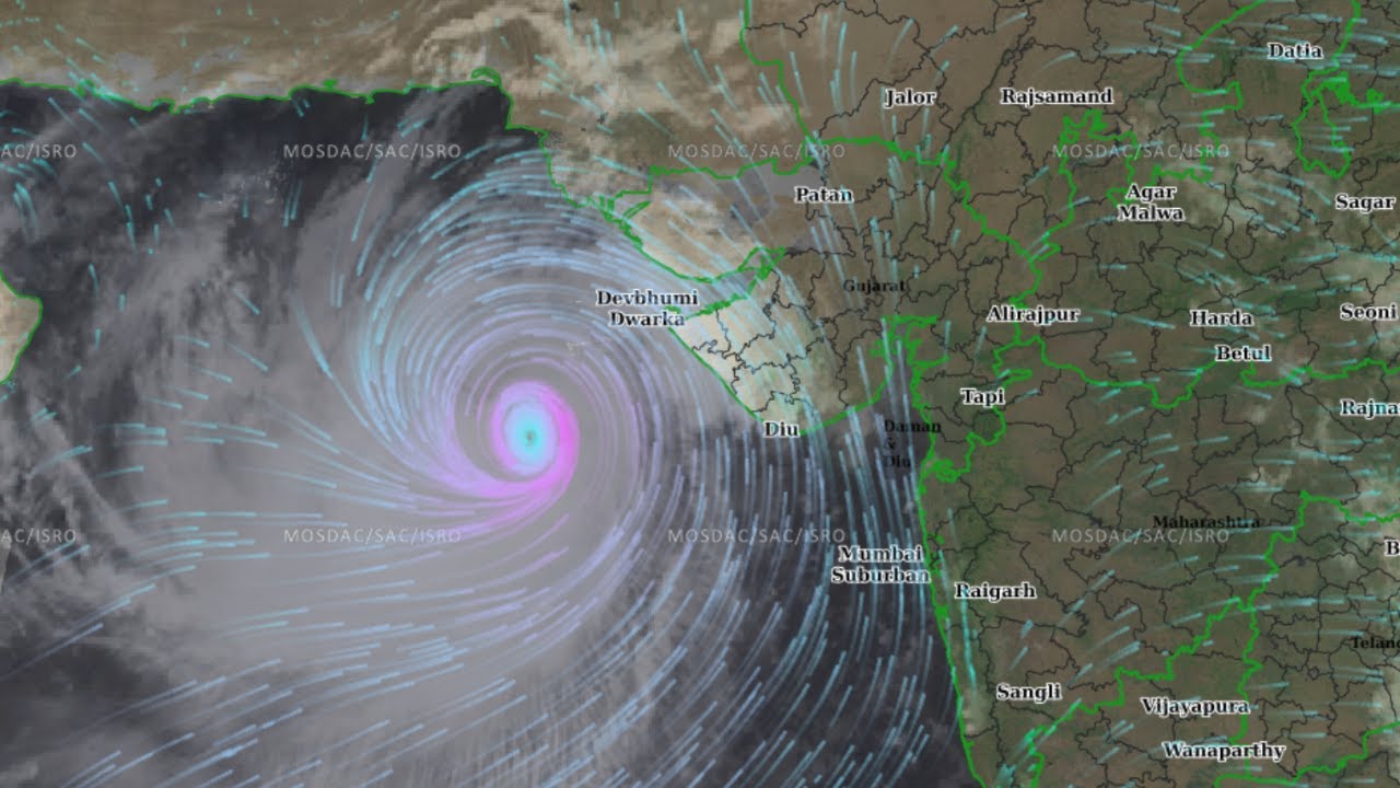 Cyclone "Biparjoy" Looms: Landfall near Jakhau Port in Gujarat, India ...